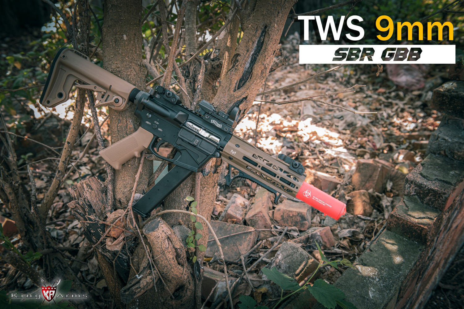 TWS 9mm SBR GBB Gel Blaster REPLICA TAN – WAT INT
